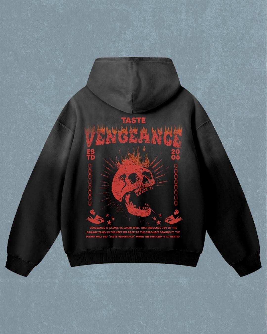 OSRS Vengeance | Spell | Acid Wash Hoodie | Streetwear | Oversized ...