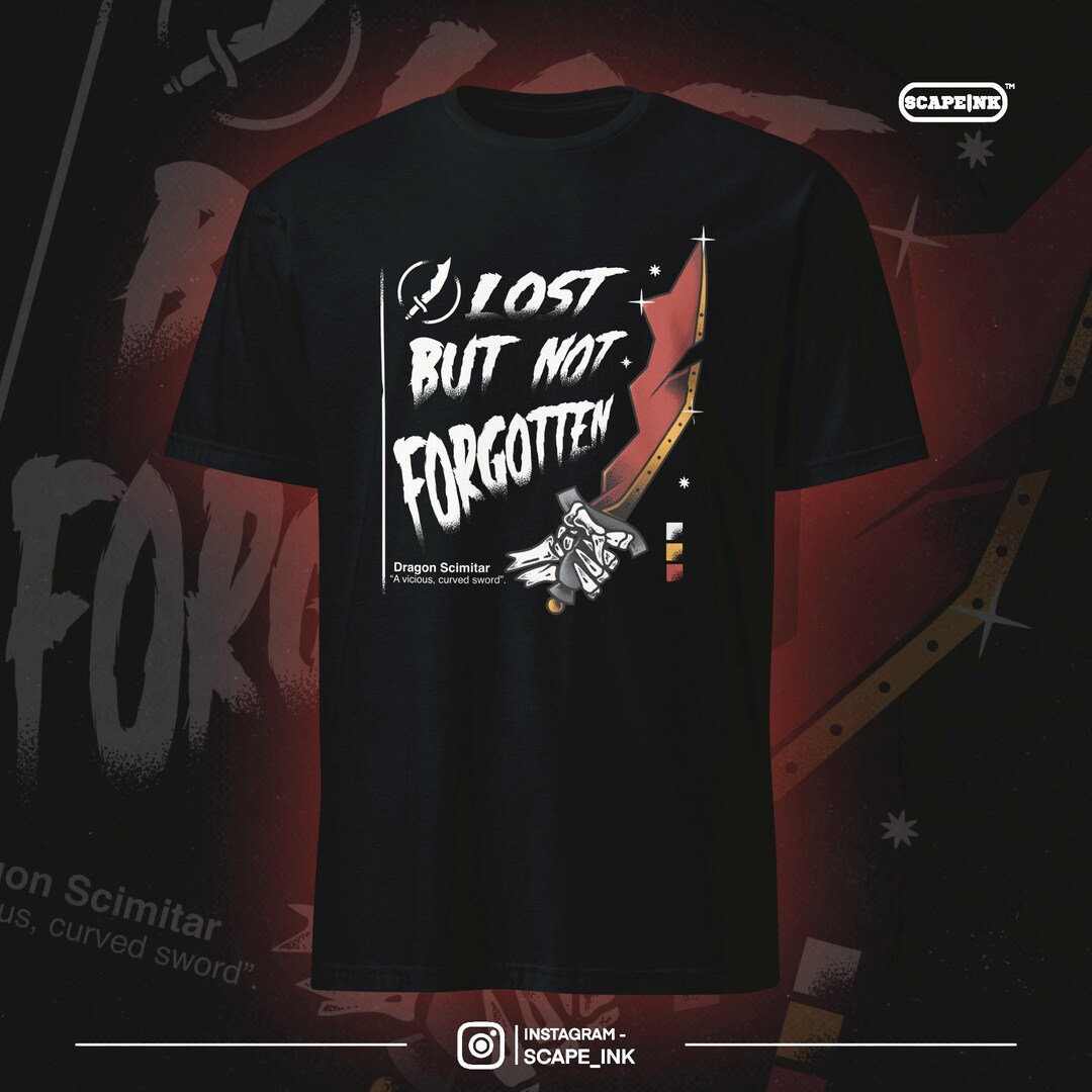 Dragon Scimitar Runescape T-shirt Gaming T-shirt Old School Runescape ...