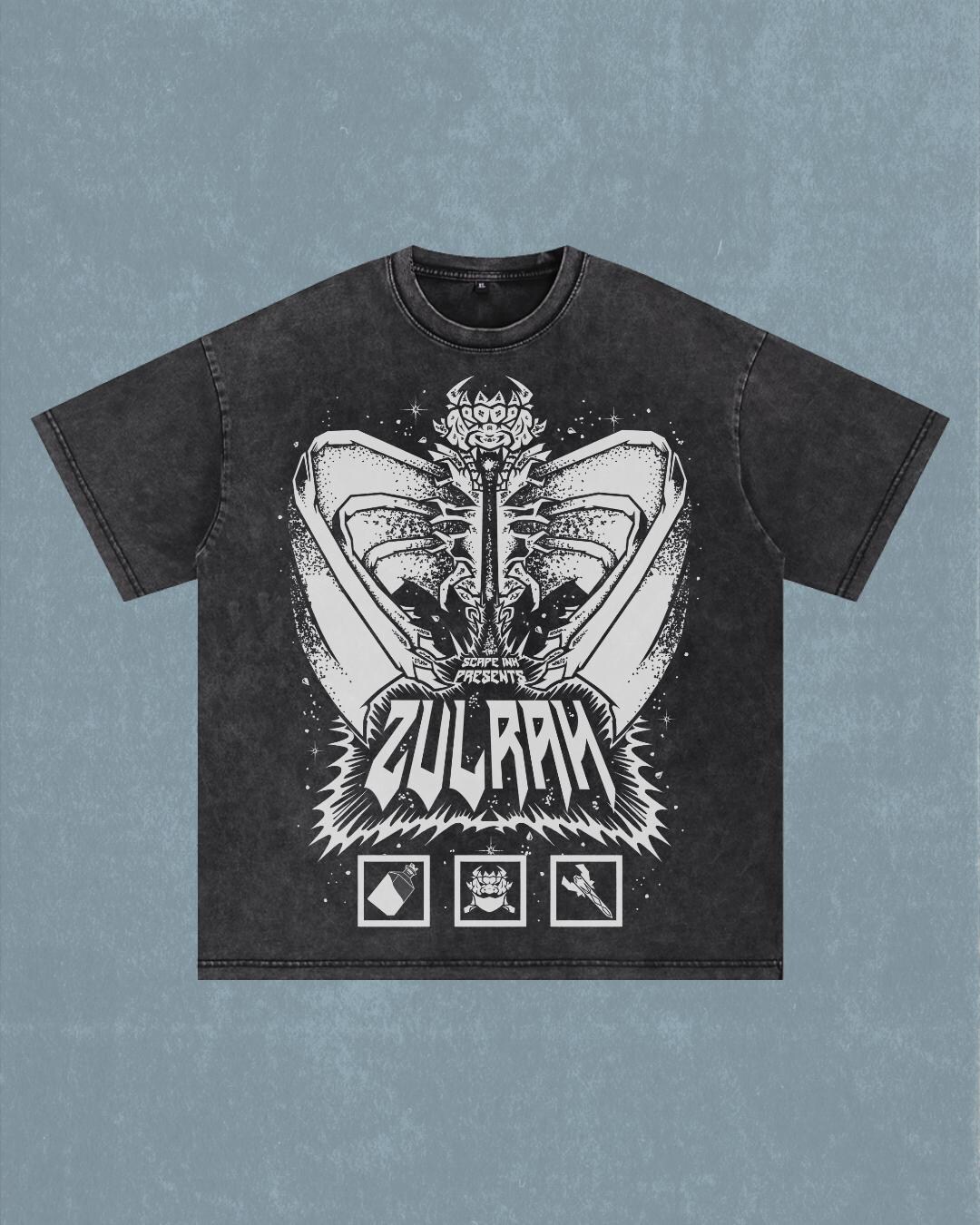 OSRS Zulrah | Oversize T-shirt | Acid Wash | Old School Runescape for ...