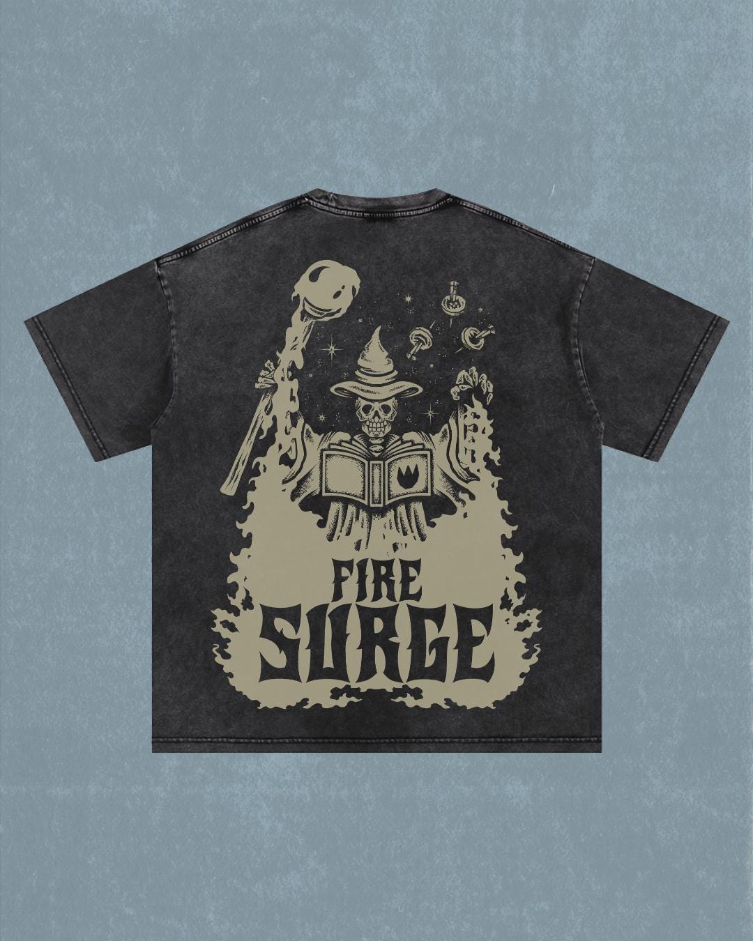 OSRS Fire Surge | Oversize T-shirt | Acid Wash | Old School Runescape ...