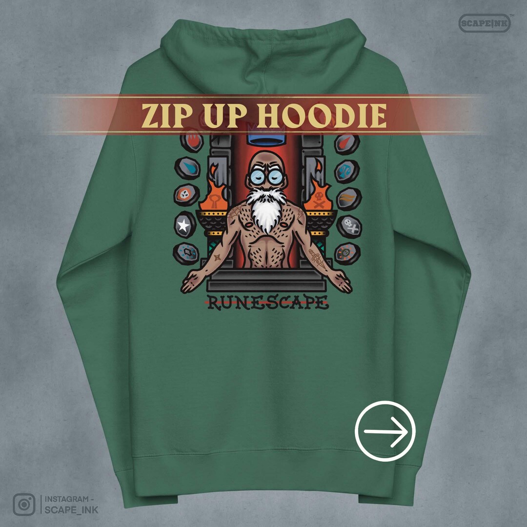 OSRS Wise Old Man Hoodie Runescape Hoodie Gift for Him Gift for Her Old ...