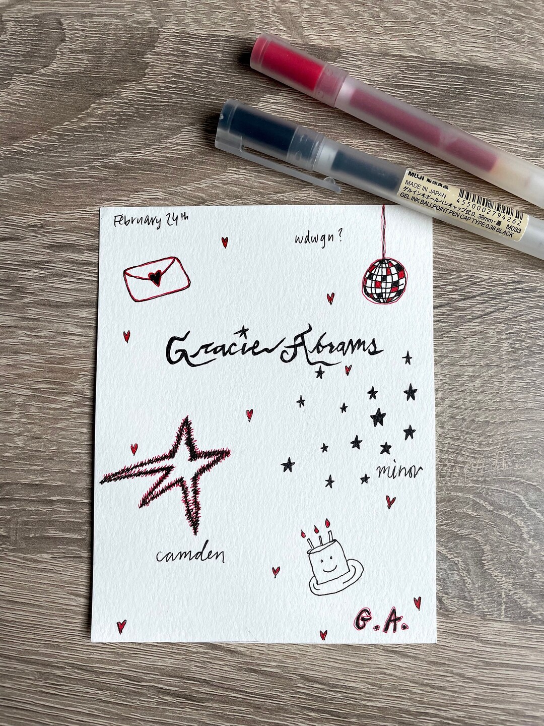 Handmade Gracie Abrams Wall Art Doodles - Etsy