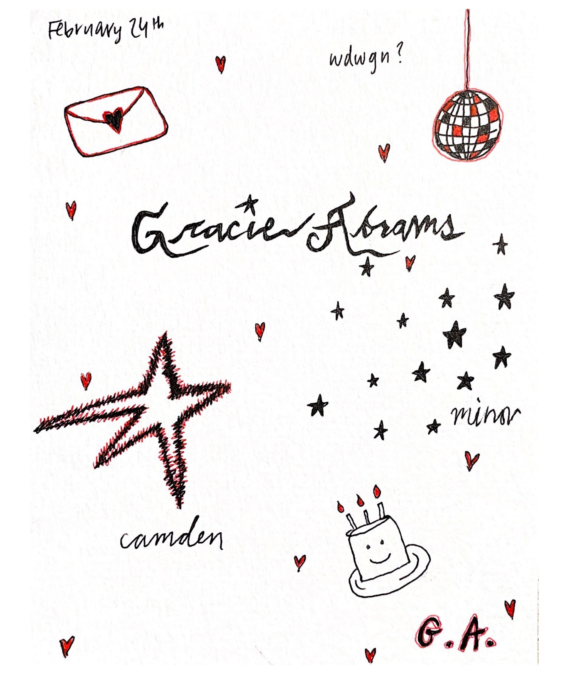 Handmade Gracie Abrams Wall Art Doodles - Etsy