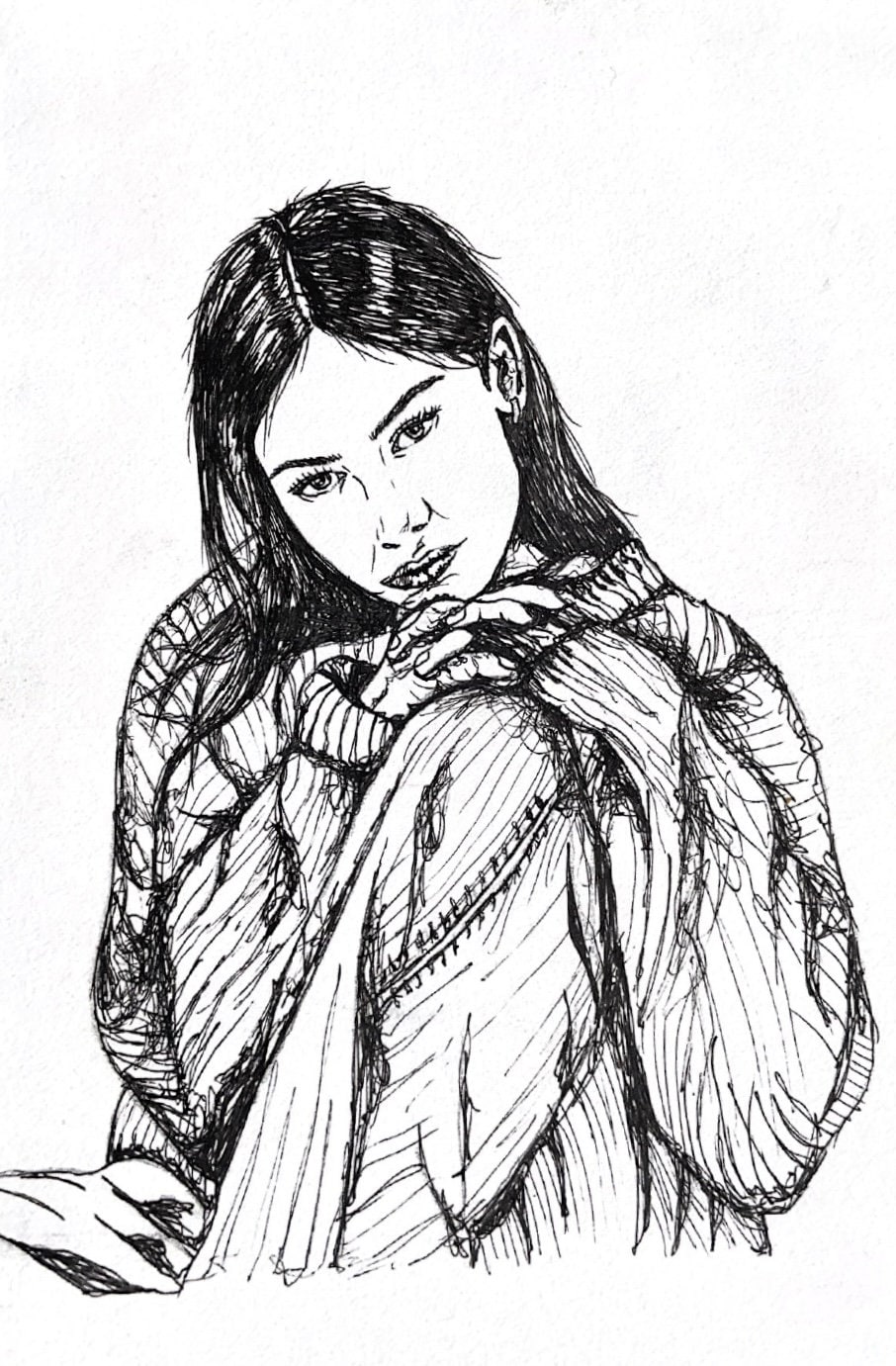 Gracie Abrams - Handmade Black Pen Wall Decor Drawing - Etsy