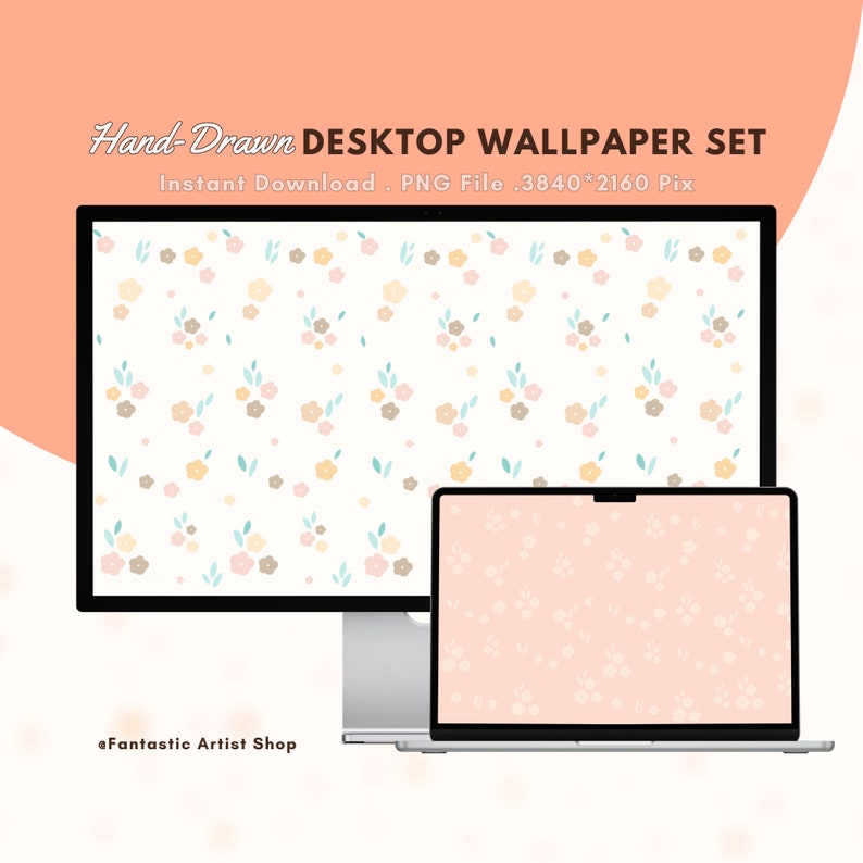 Minimal 4K Desktop Wallpaper Set of 3 Polka Dots Laptop Screensaver ...