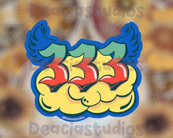 333 Angel Number Sticker, Angel Number, Spirituality, Sticker for ...