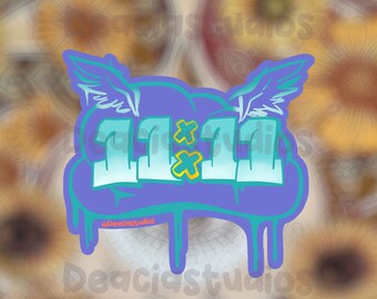 1111 Sticker Angel Number Sticker Laptop Sticker Water Bottle Sticker ...