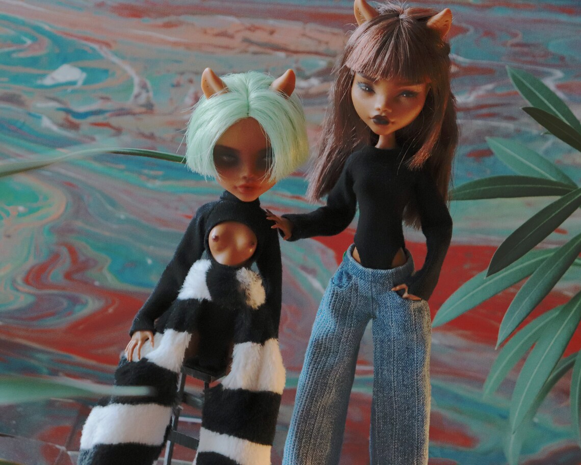 Faux Fur Cut Out Pants Monster / Ever After / Bratz Doll - Etsy