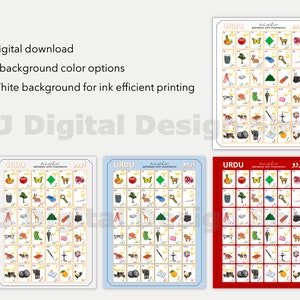 Urdu Alphabet Poster for Kids, Urdu Alphabets With Illustrations, First ...