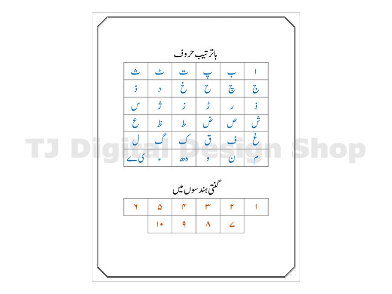Urdu Alphabet Flashcards for Kids, Urdu Alphabet Flashcards With ...