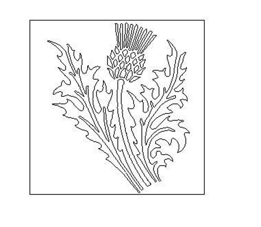 Scottish Thistle Thistle DXF File for CNC Laser Cut - Etsy