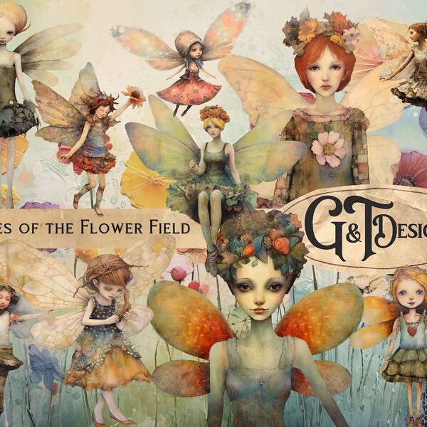 Whimsical Flower Art - Etsy