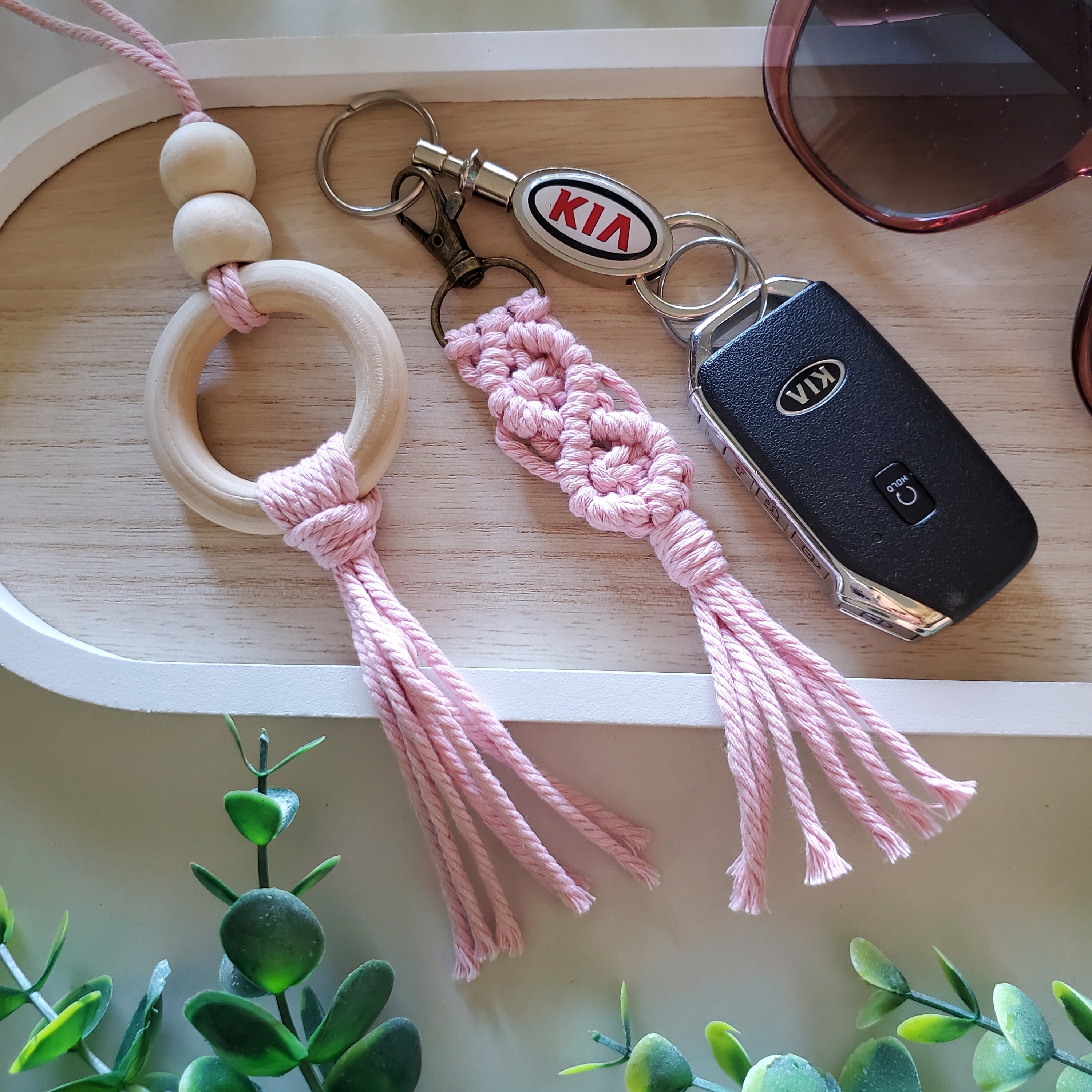 Macrame Car Charm/oil Diffuser Modern Boho Car Accessories - Etsy