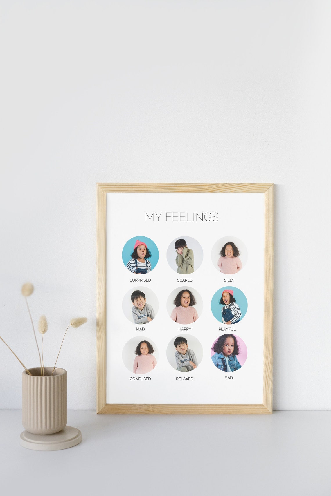 Diverse Feelings Chart INSTANT DOWNLOAD Emotions Montessori - Etsy