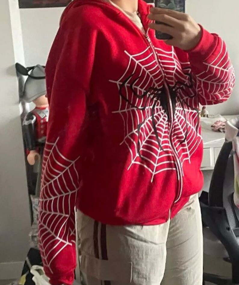 Red Spider Web Jacket - Etsy