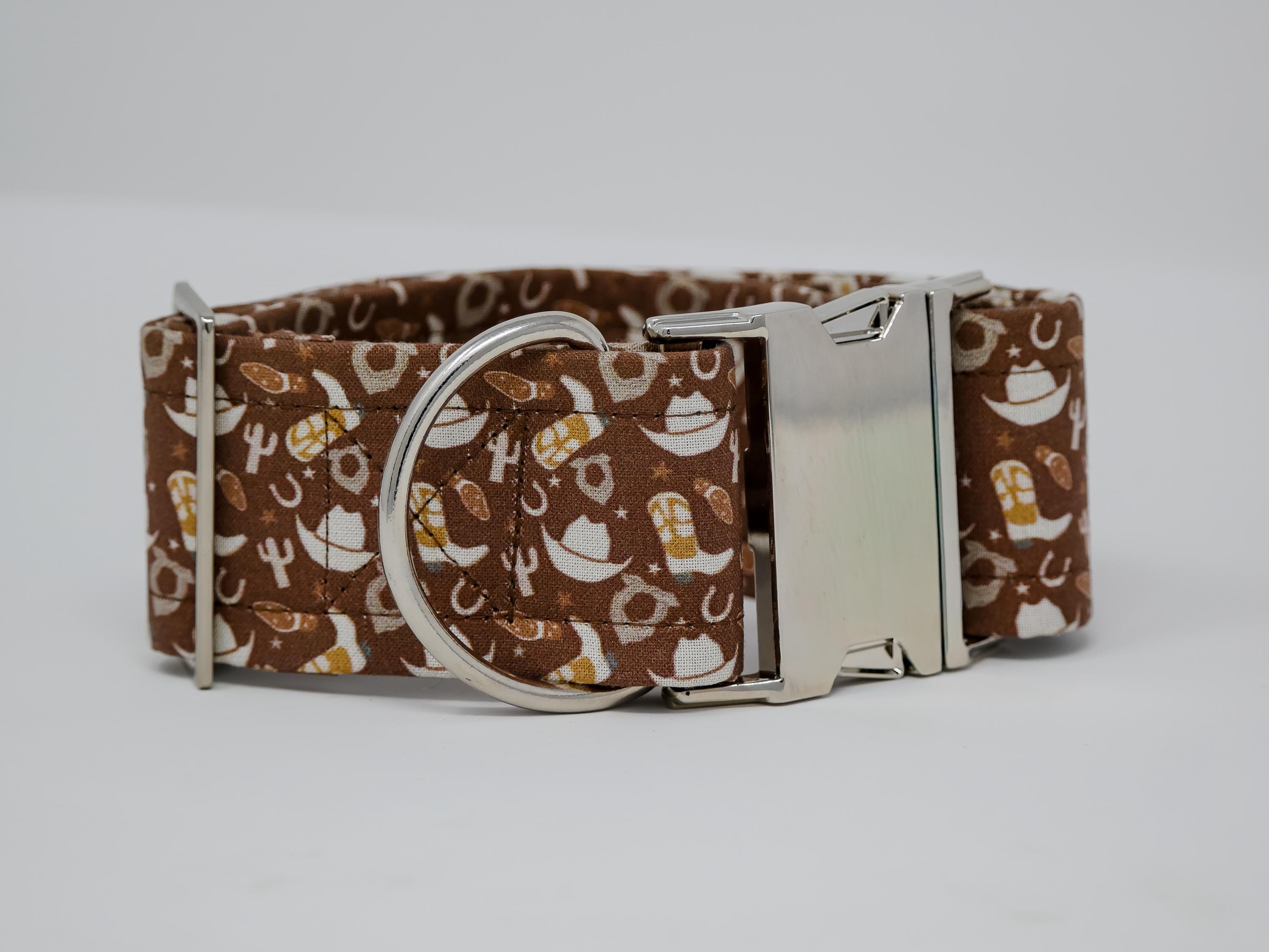 Cowboy Print Dog Collar: Handmade Western Style, Thick 2-inch Collar - Etsy