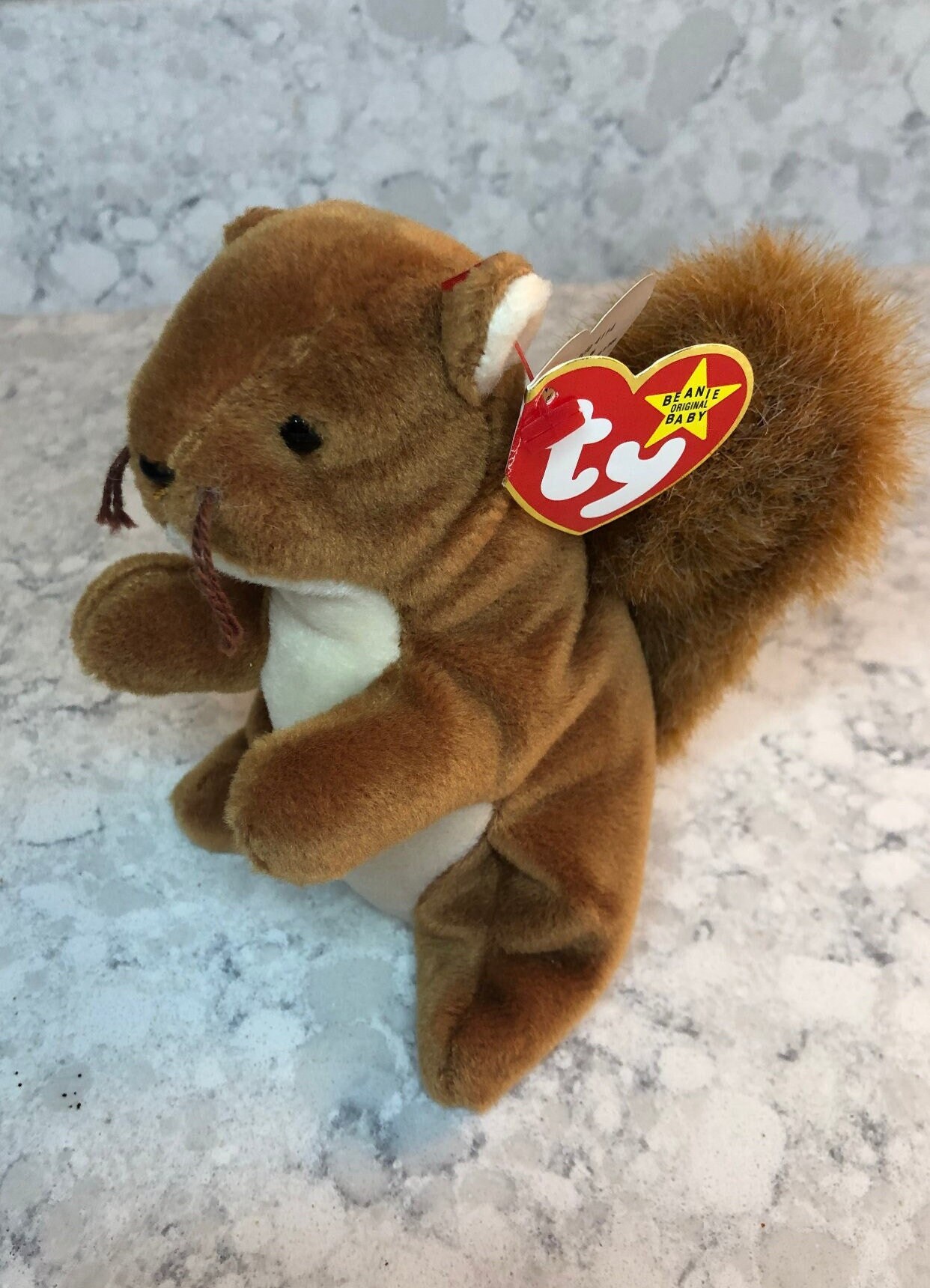 RARE Beanie Baby nuts the Squirrel - Etsy