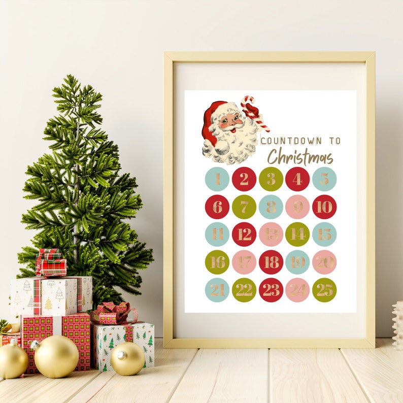 Christmas Countdown Printable Countdown to Christmas Printable Advent ...