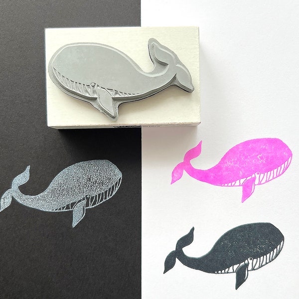 Whale Rubber Stamp - Etsy