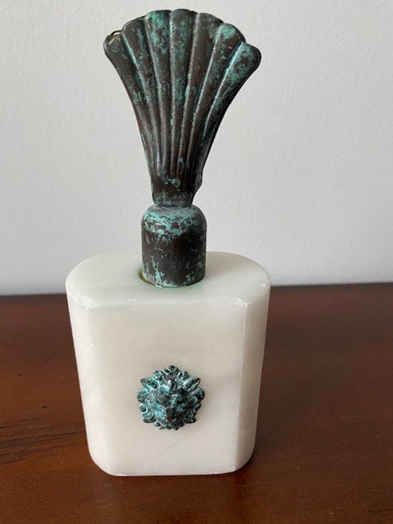 Vintage 100% Alabaster perfume bottle - Gem