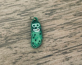 Rick and Morty Pickle Keychain - Etsy