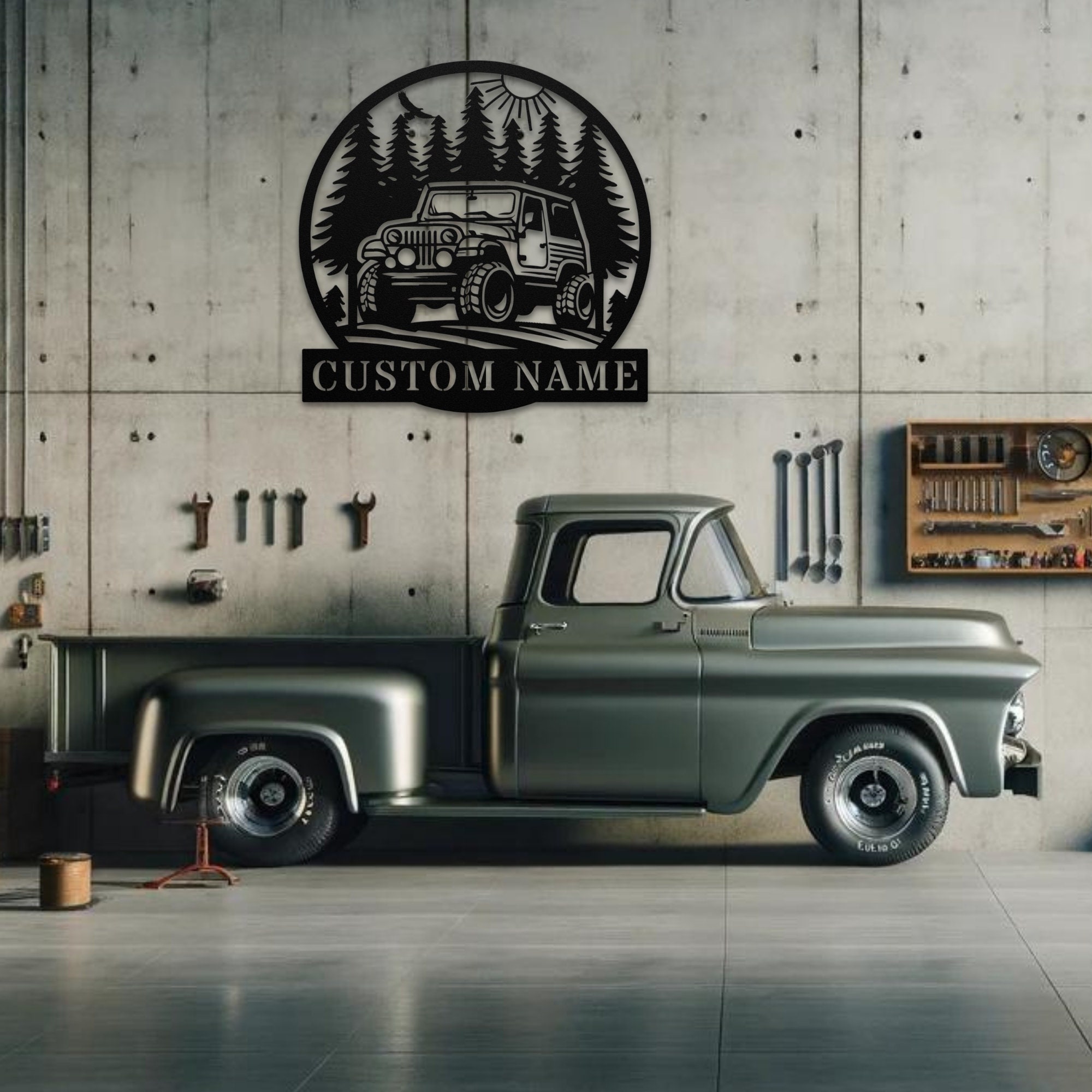 CUSTOM: Offroad 4x4 Metal Wall Sign 4x4 off Road Vehicle Sign Led Light ...