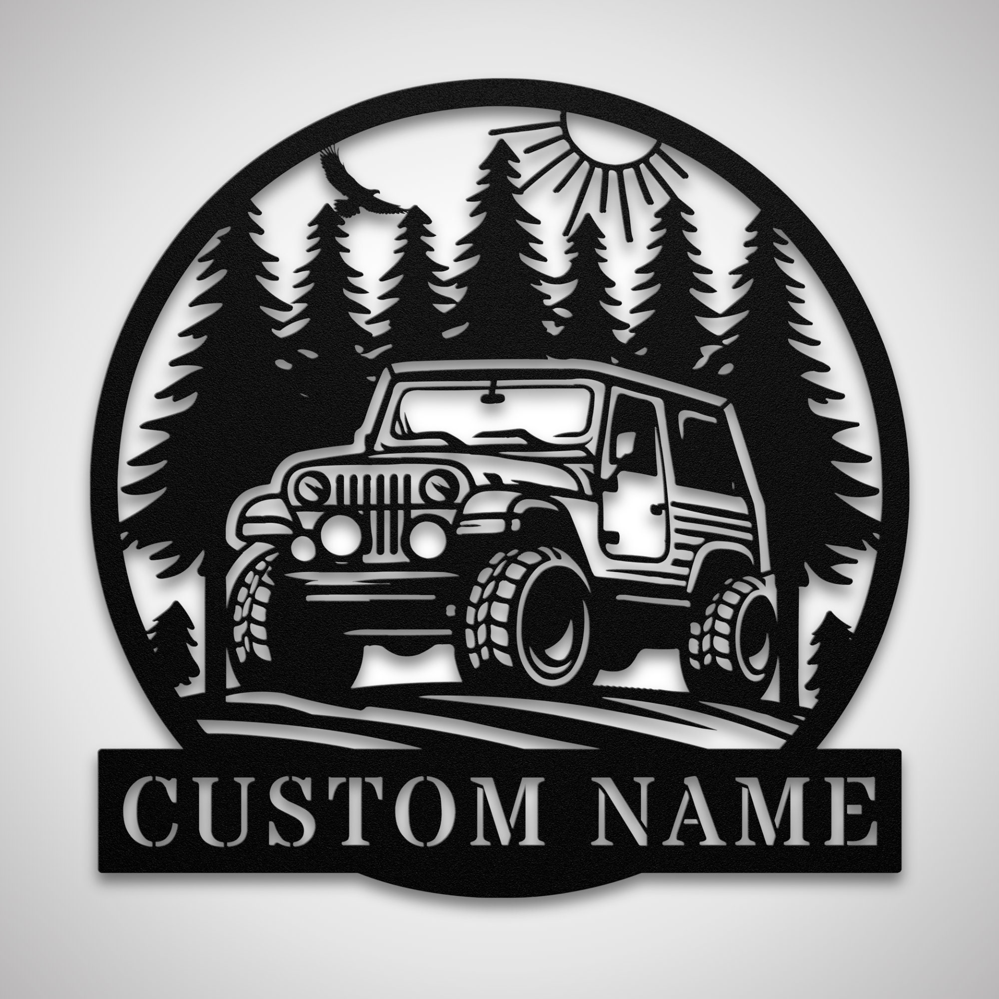 CUSTOM: Offroad 4x4 Metal Wall Sign 4x4 off Road Vehicle Sign Led Light ...