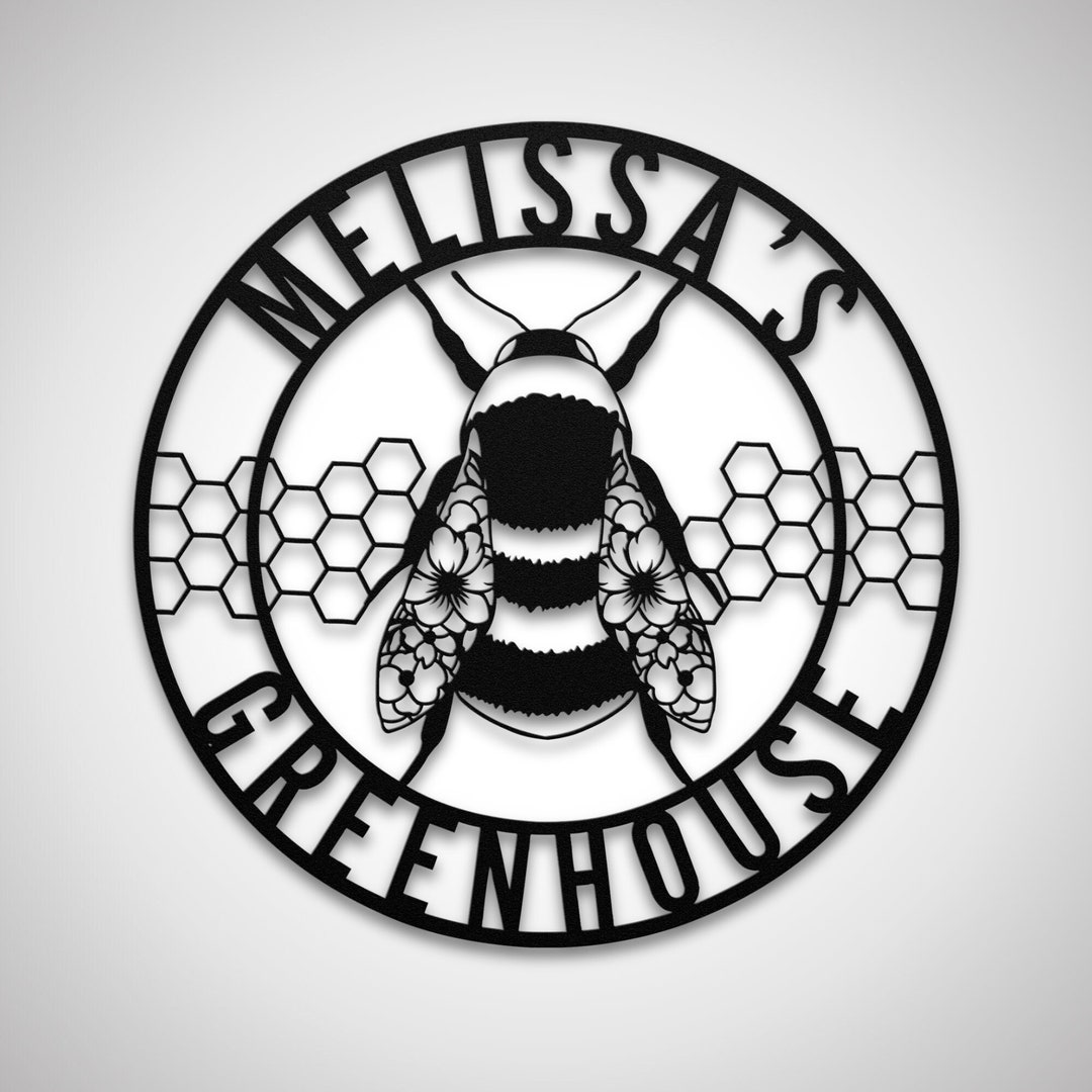Custom Metal Bee & Honeycomb Sign - Durable Outdoor/indoor Decor for ...
