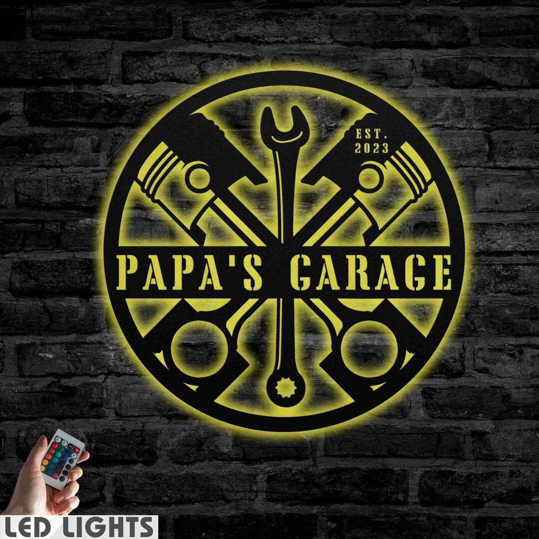 CUSTOM: Papas Workshop Sign Fathers Day Gift Dads Garage Sign Custom ...
