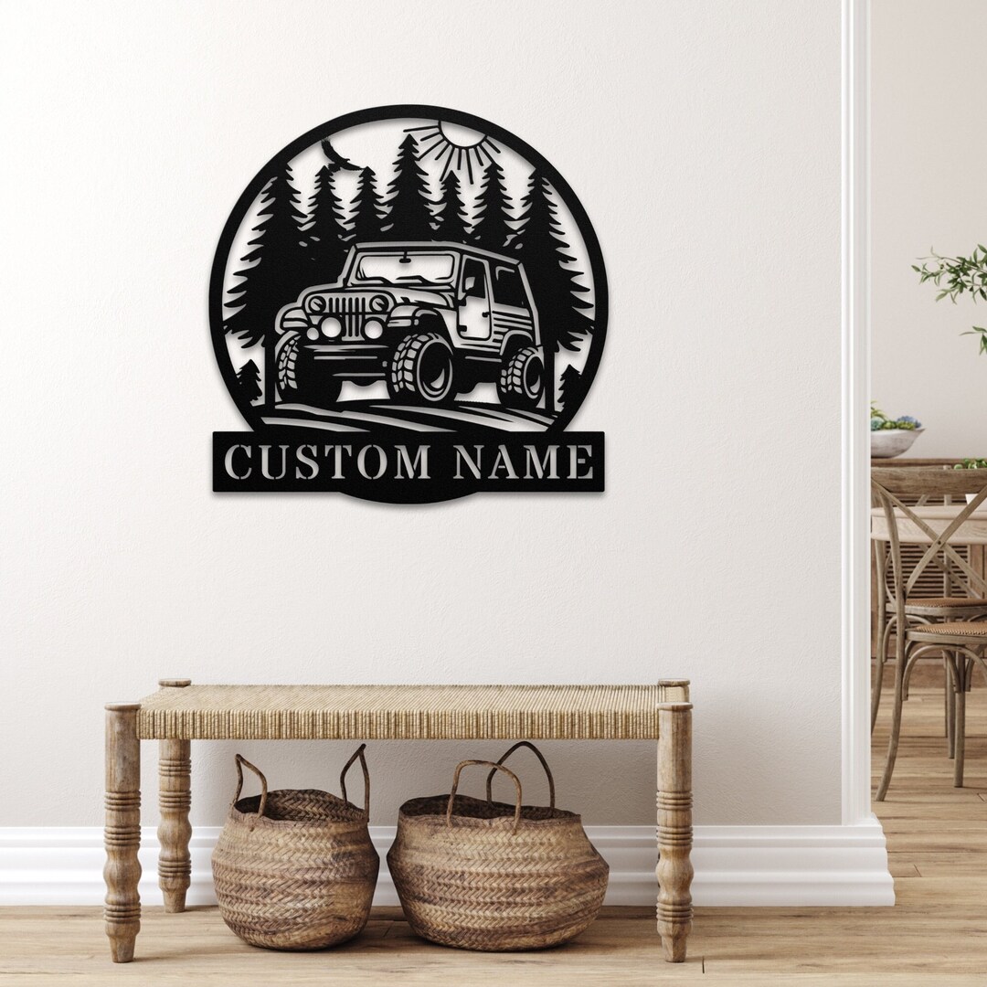 CUSTOM: Offroad 4x4 Metal Wall Sign 4x4 off Road Vehicle Sign Led Light ...