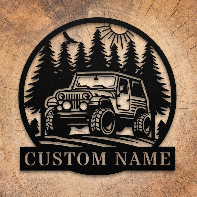 CUSTOM: Offroad 4x4 Metal Wall Sign 4x4 off Road Vehicle Sign Led Light ...