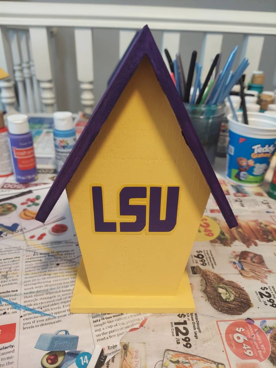 Louisiana State University Hand Painted Birdhouse - Etsy