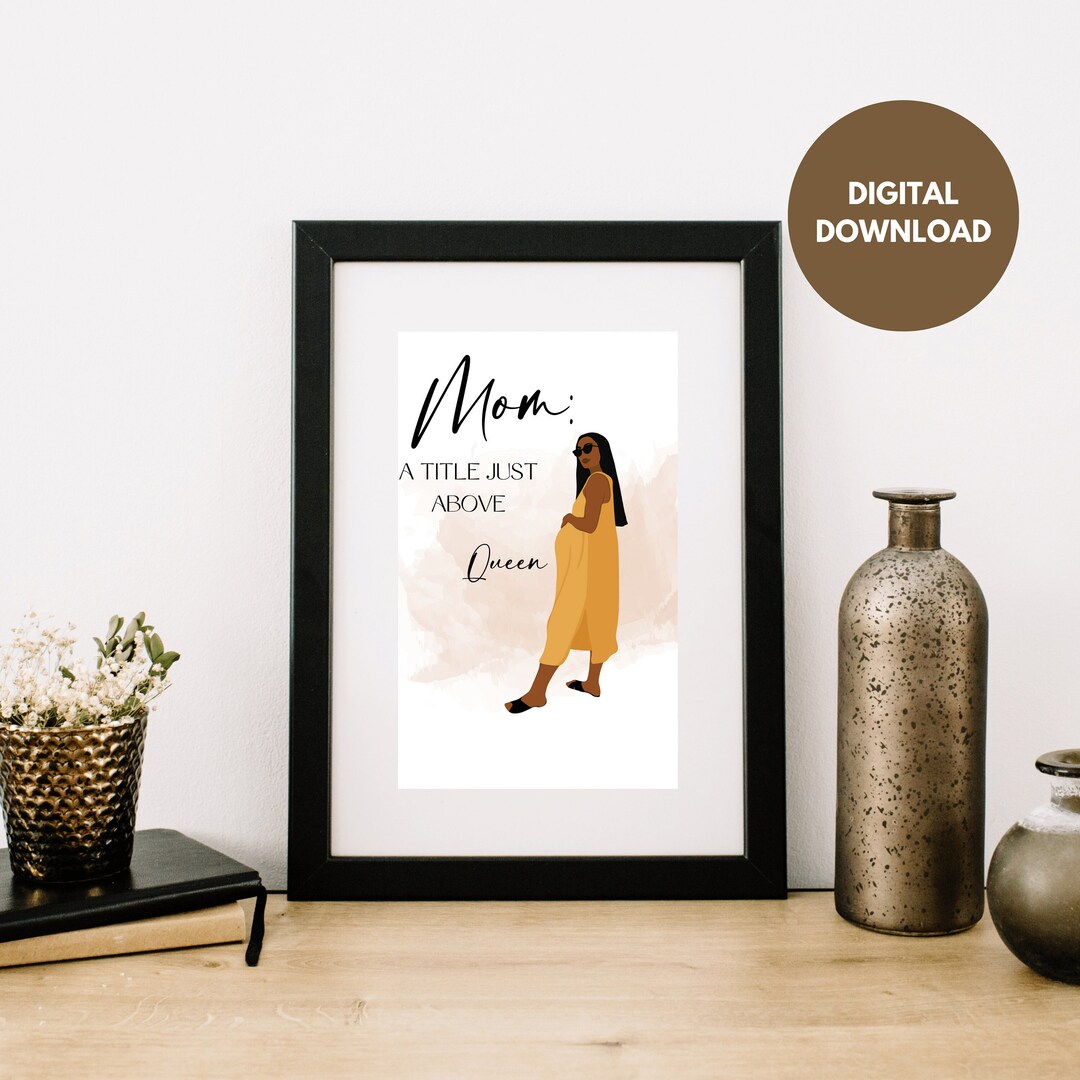 Baby Shower Nursery Art for Mama POC Mama to Be Pregnant/pregnancy MOM ...