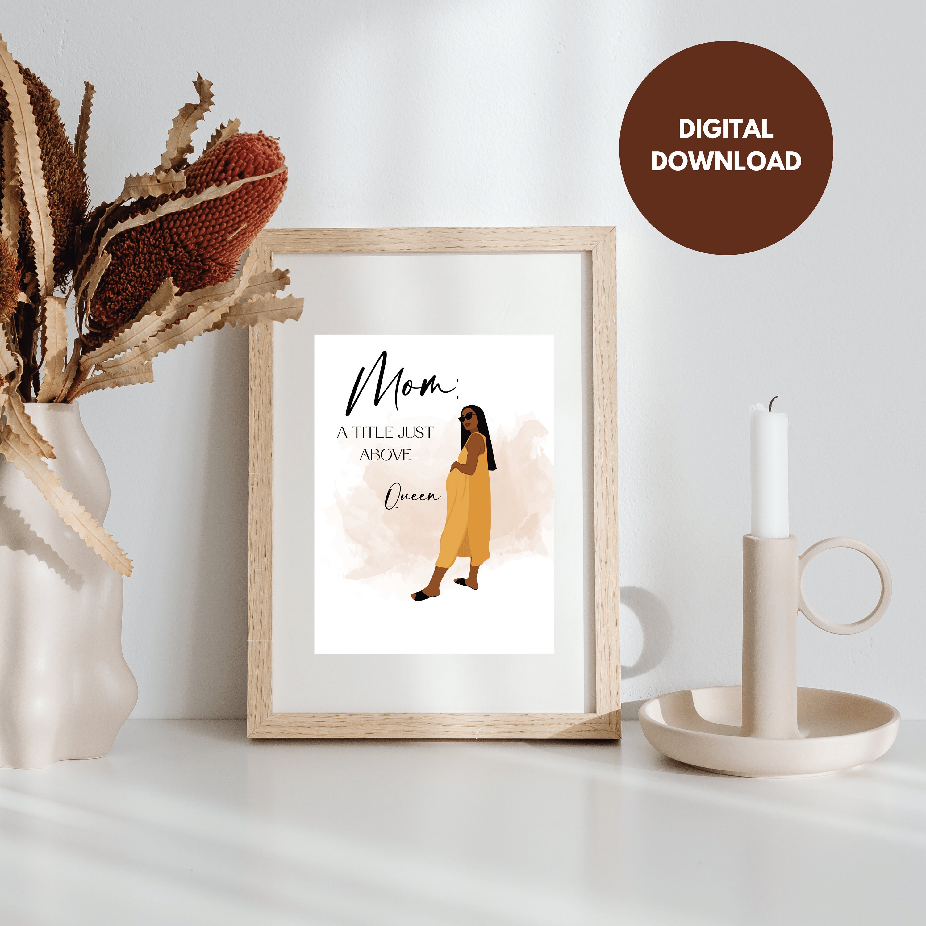 Baby Shower Nursery Art for Mama POC Mama to Be Pregnant/pregnancy MOM ...