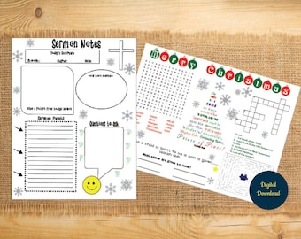 Printable Sermon Notes for Kids, Printable Sermon Notes, Activity Page ...