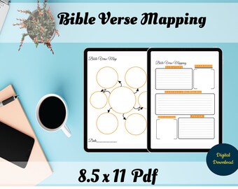 Printable Verse Mapping Pages Scripture Study Map Out Bible - Etsy