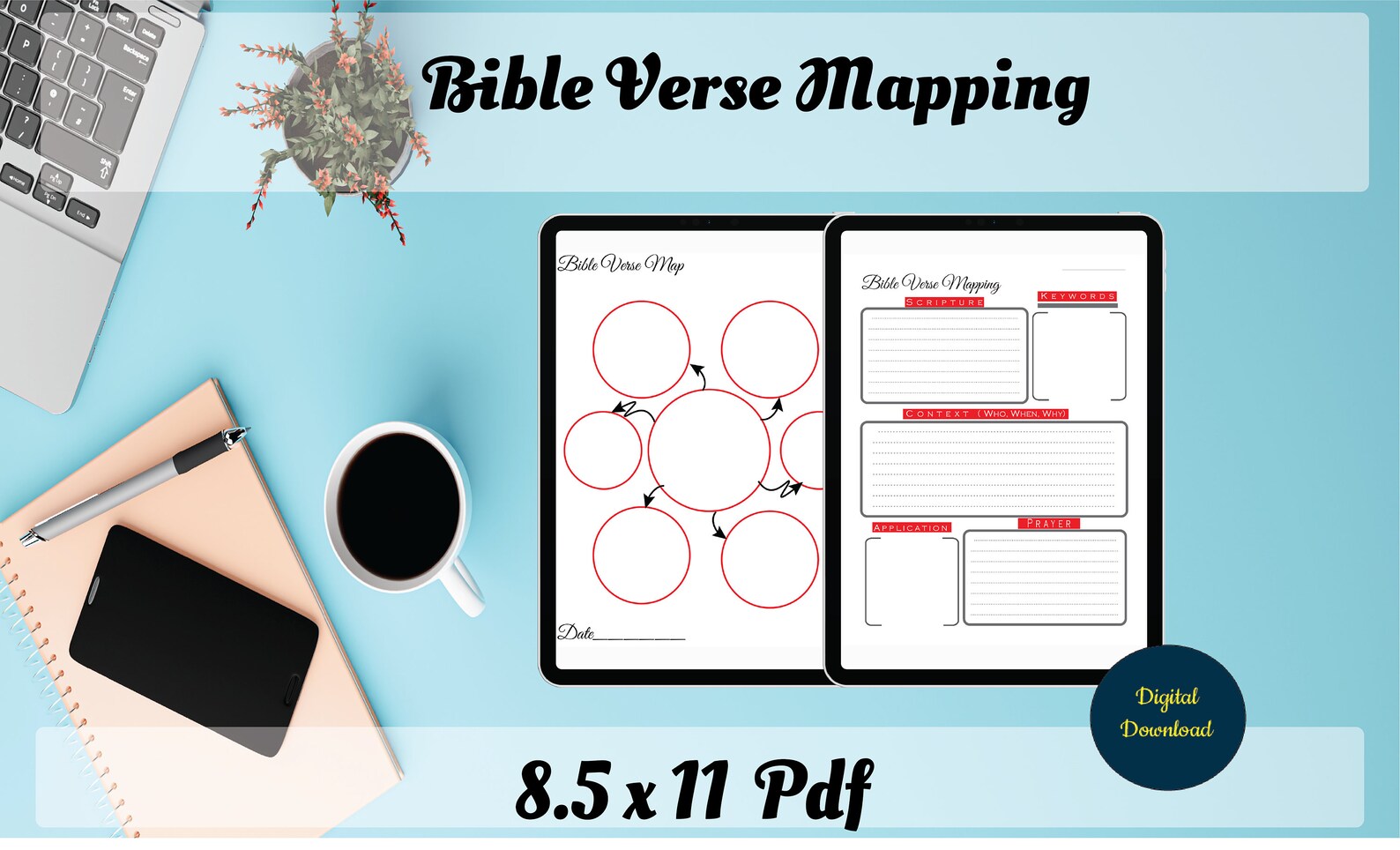 Bible Verse Mapping, Bible Verse Mapping Goodnotes, Onenotes, Happy ...