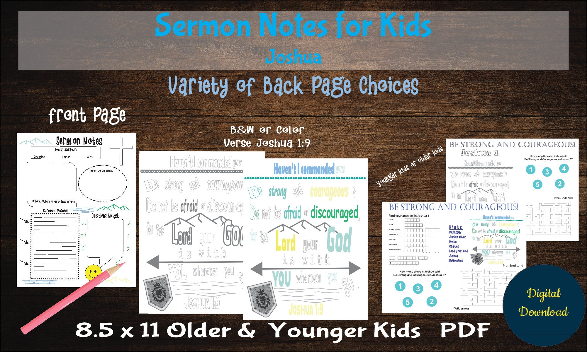 Printable Sermon Notes for Kids Printable Sermon Notes - Etsy