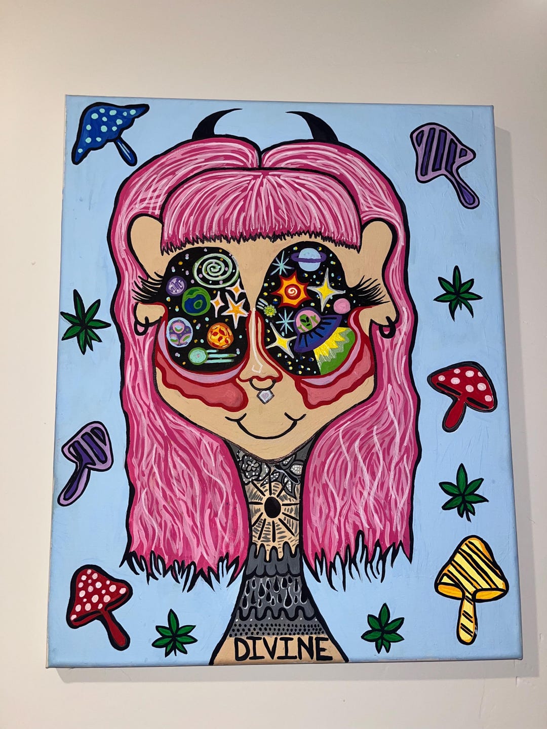 5x8 Print of Trippy Creatrix Canvas Painting - Etsy