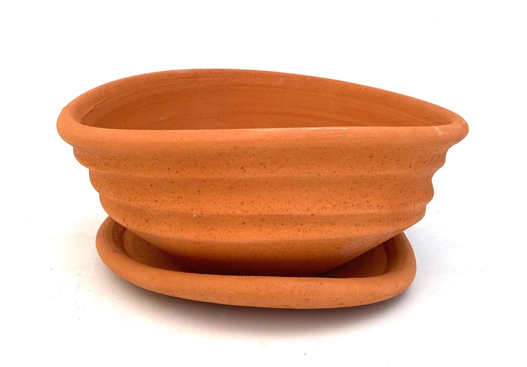 TERRACOTTA PLANTER #27 Handmade Ceramic Flower Pot and Saucer Made of ...