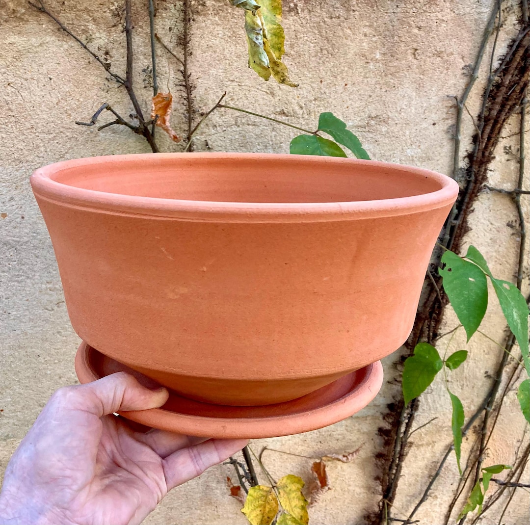 CERAMIC FLOWER POT #5: Large, Porous Terra Cotta Planter for Healthy ...