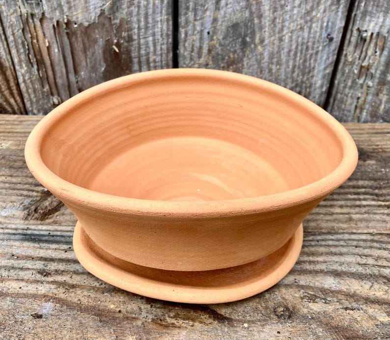 CERAMIC FLOWER POT #87. Wheel-thrown, Porous Terracotta Planter With ...