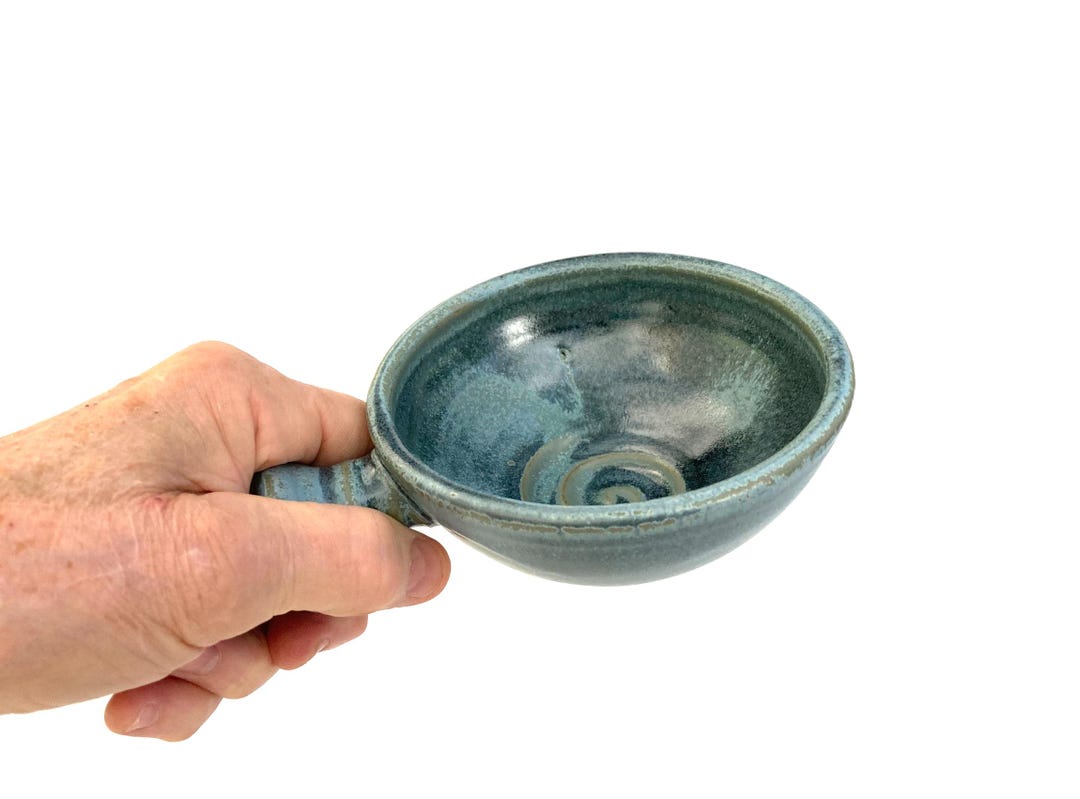 CERAMIC SHAVING BOWL 39 Stoneware Clay Bowl With Handle for Wet Shaves ...