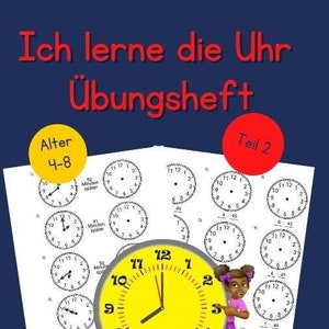 Part 2 Time Learning Children Exercise Book | Clock Reading Learning ...