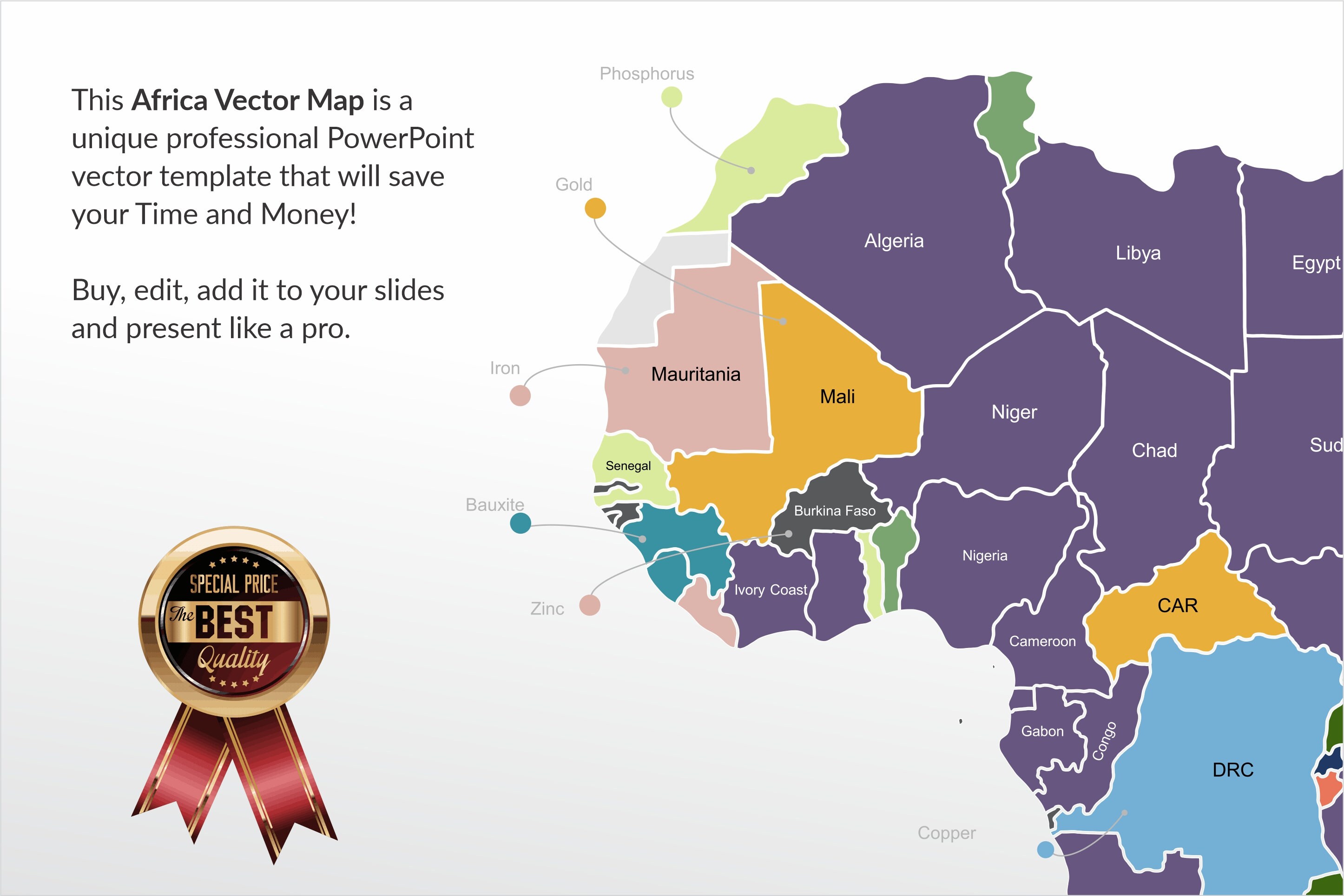 Editable and Animated Africa Natural Resources Map for - Etsy