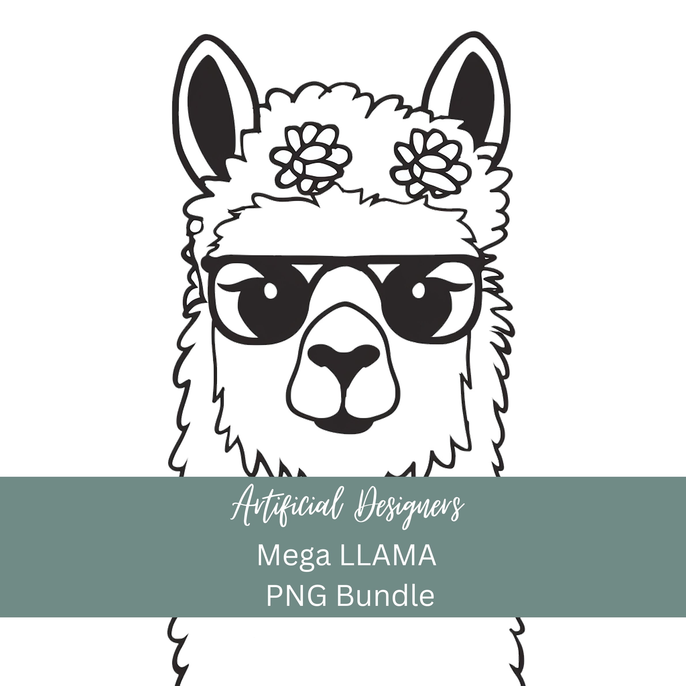 Mega 85 Llama PNG Bundle, Llama Face, Cute Llama, Alpaca, Llama ...