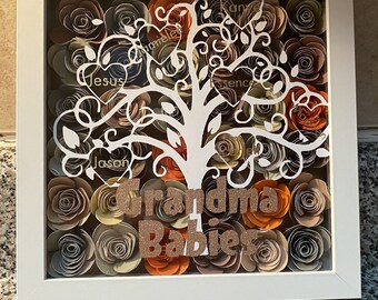 Family Tree Shadow Box Frames - Etsy