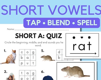 CVC Phonics Worksheets: Short Vowel Oo • TAP, BLEND, Read & Spell ...