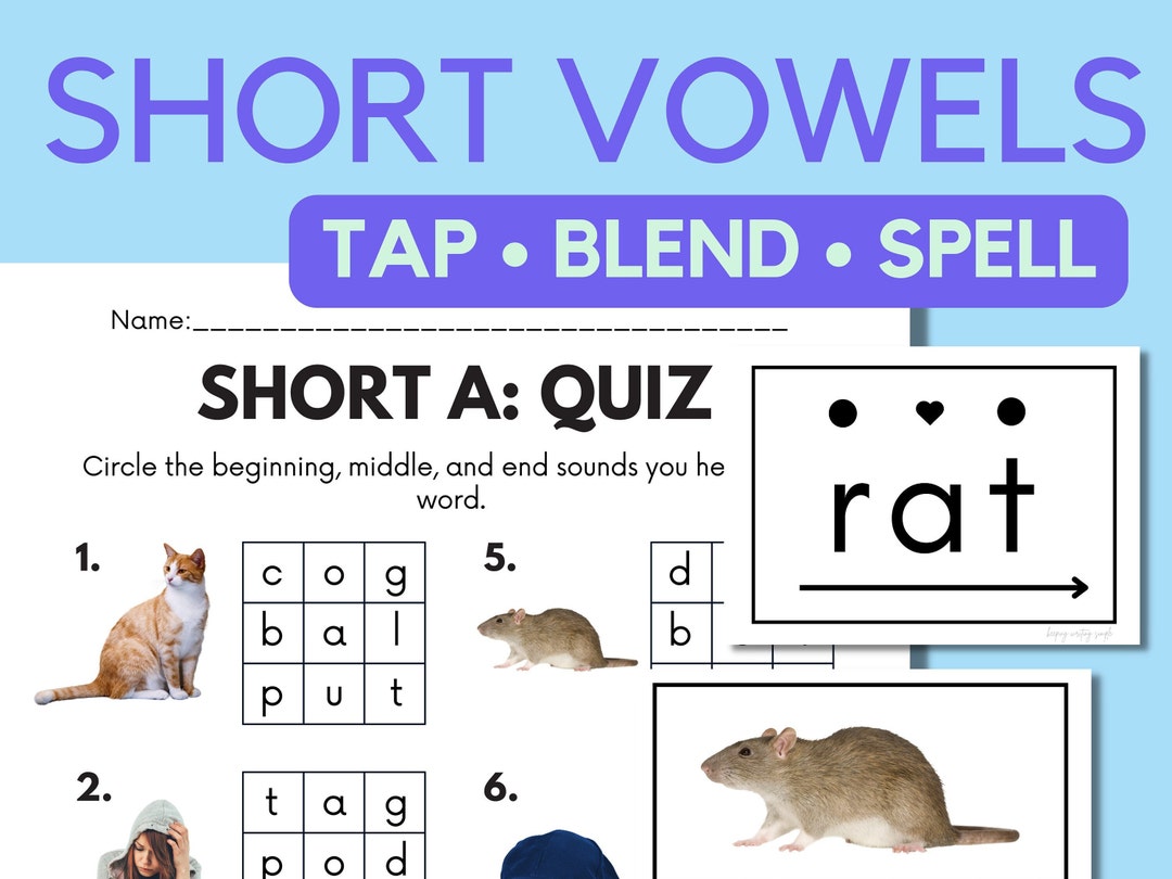 CVC Phonics Worksheets: Short Vowel Aa • TAP, BLEND, Read & Spell ...