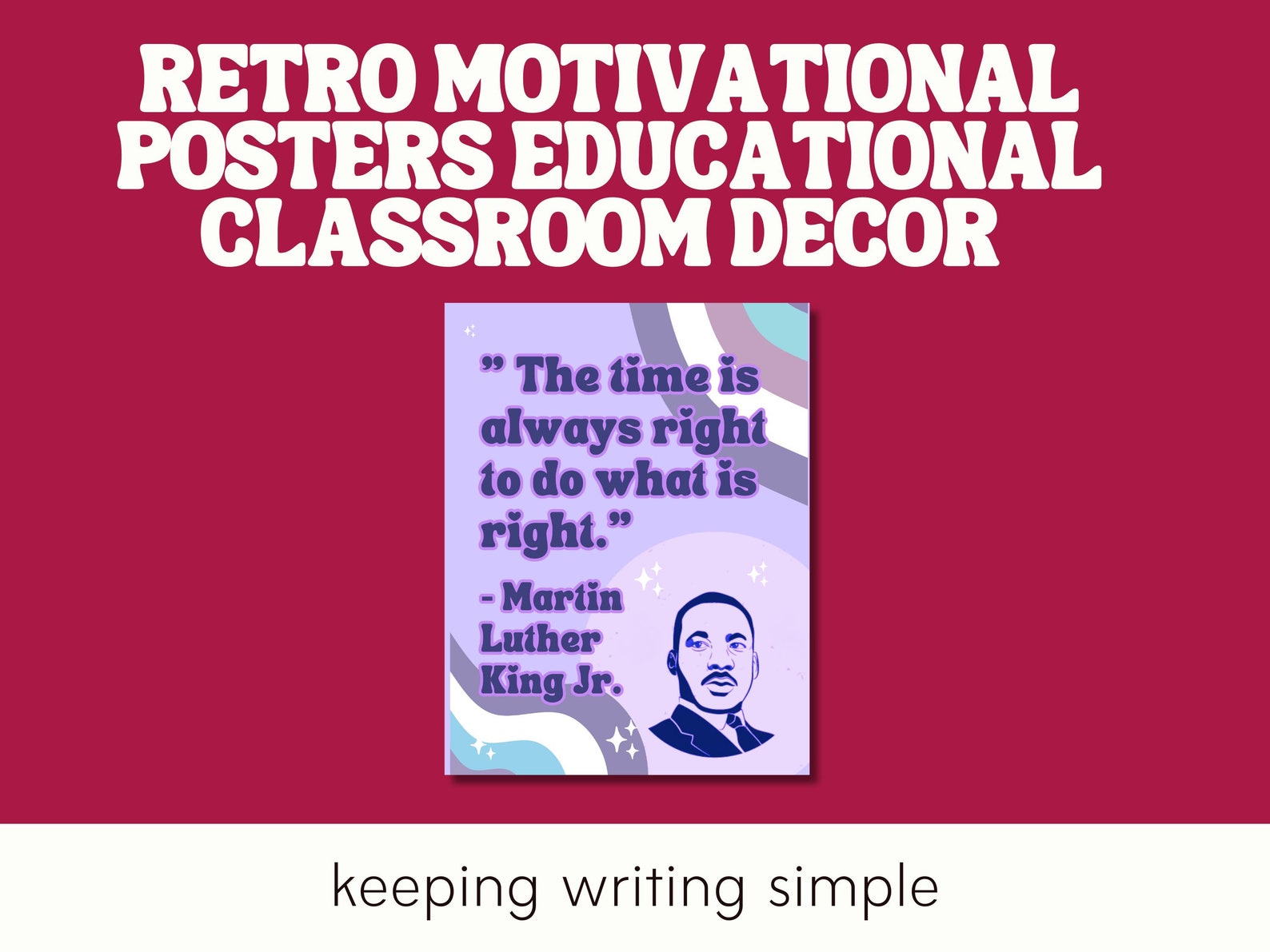 Retro Motivational Posters Educational Classroom Decor Digital Download ...